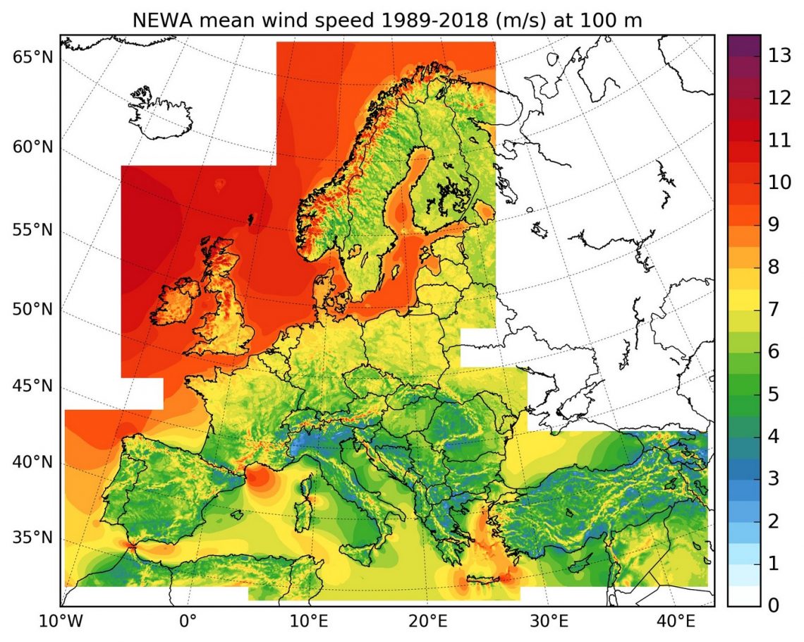 Windenergie: Neuer Windatlas für Europa fertiggestellt